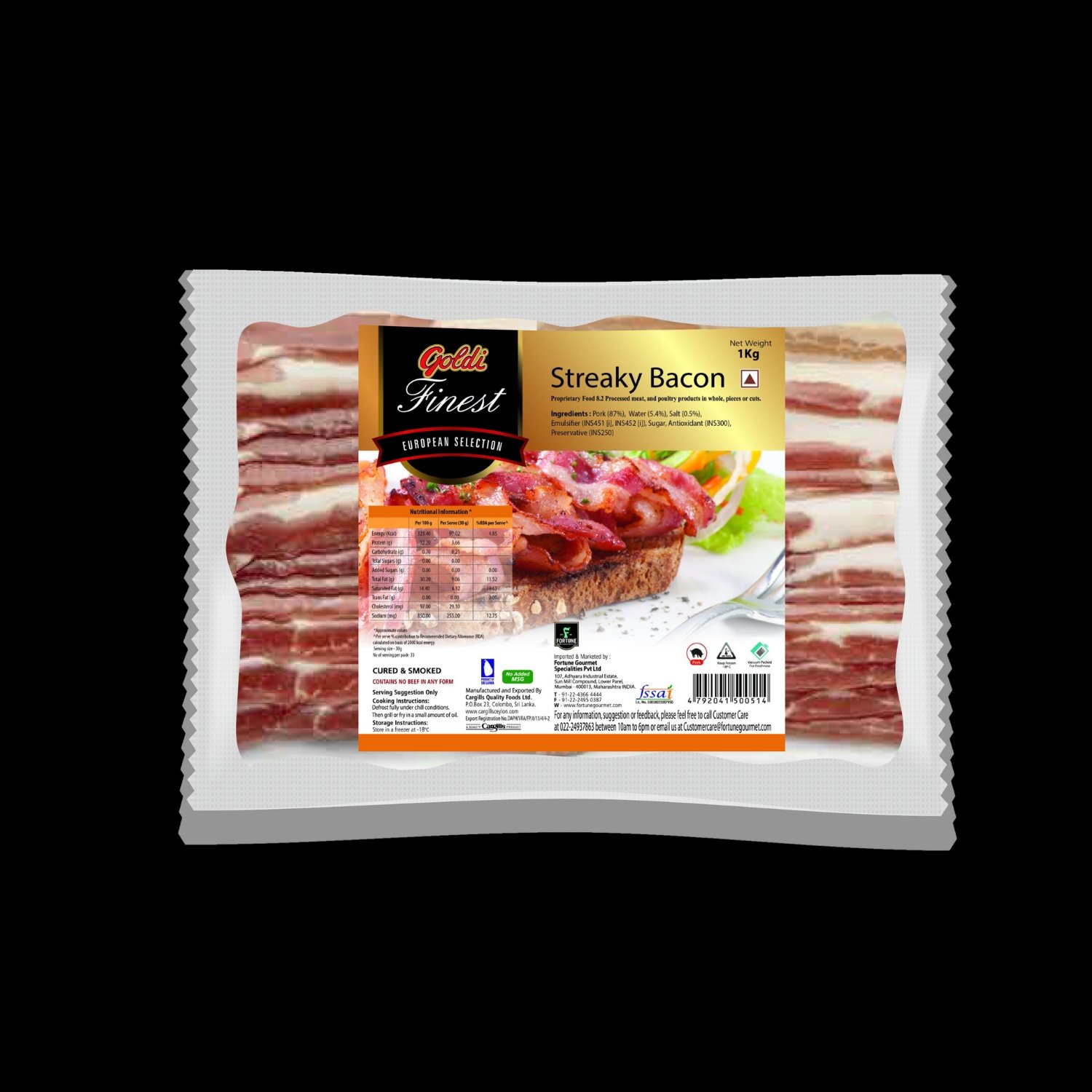 Streaky Bacon 1kg – Fortune